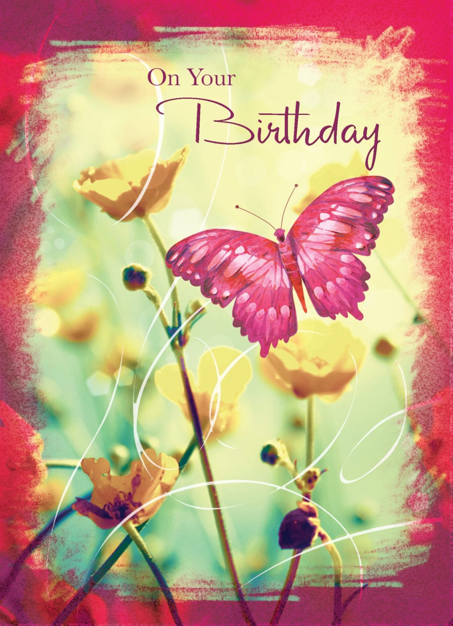 Butterfly Wishes Personalized Greeting Cards By