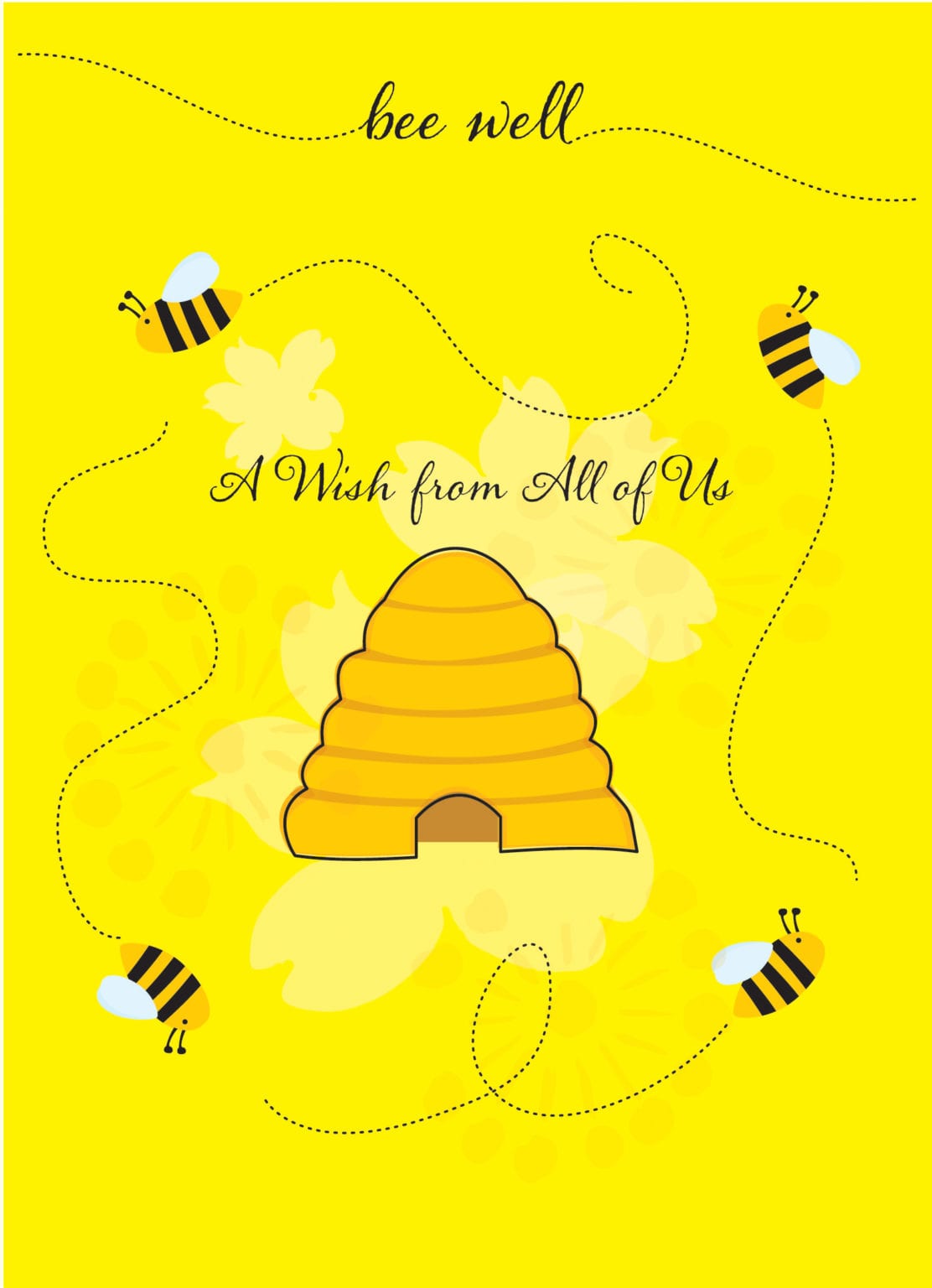 Bee Well From All - Personalized Greeting Cards by TheGreetingCardShop.com